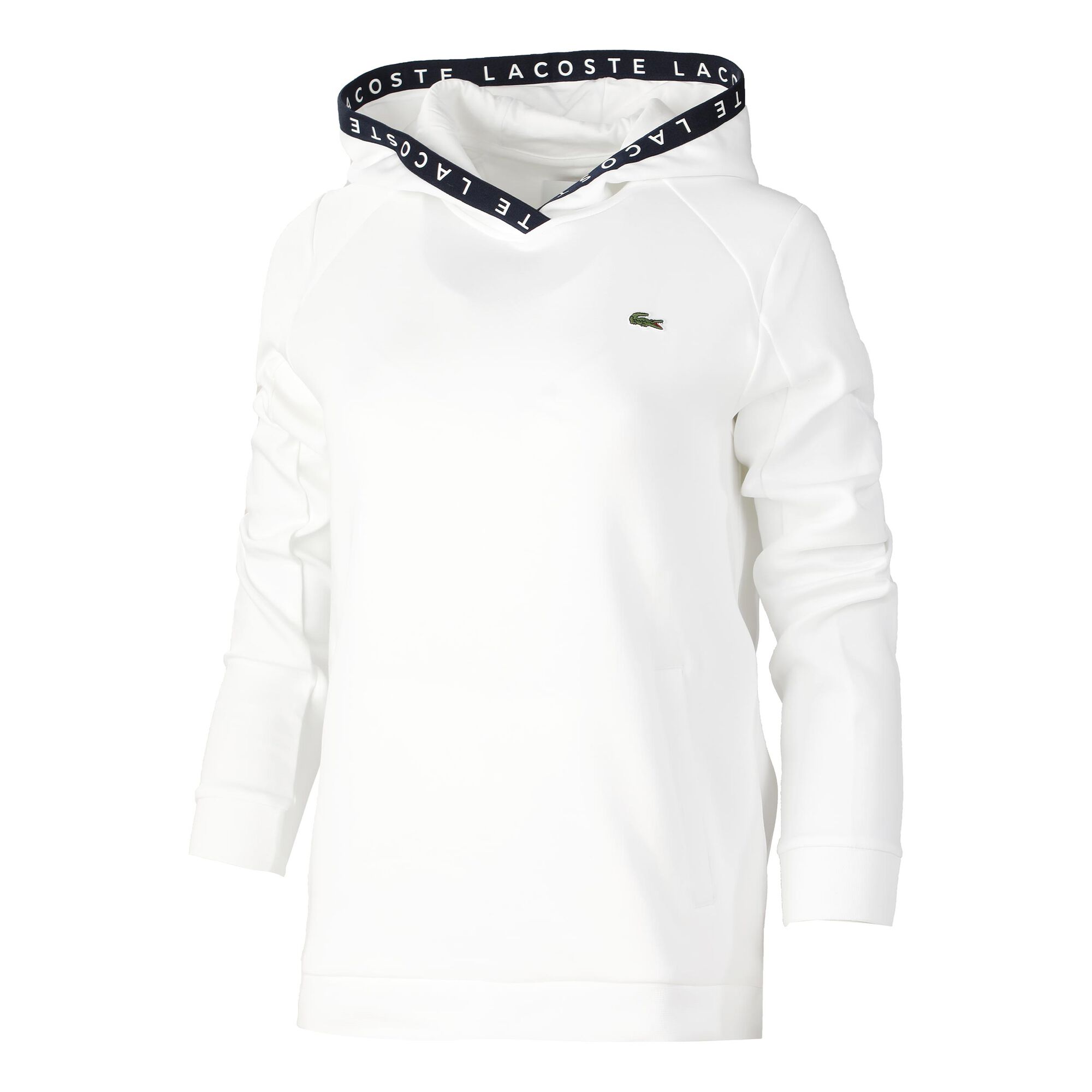 Buy Lacoste Felpa Con Cappuccio Donna Bianco, Blu Scuro online | Tennis ...